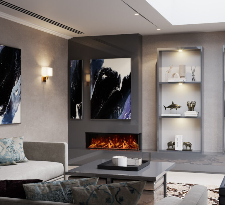 Electric Media Wall Fires | Stoke Flame